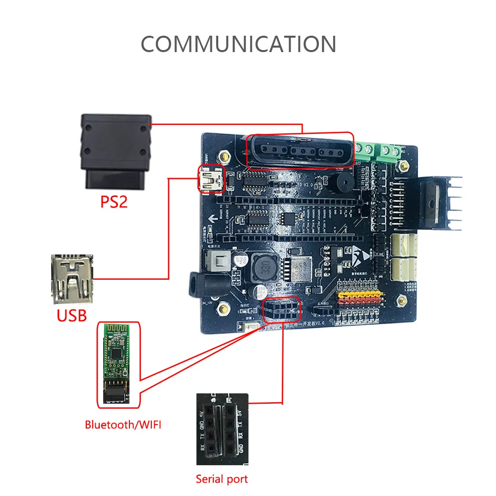 3 in 1 Controller, 2ch 4ch DC Motor driver 8 way Servo Drive expansion ...