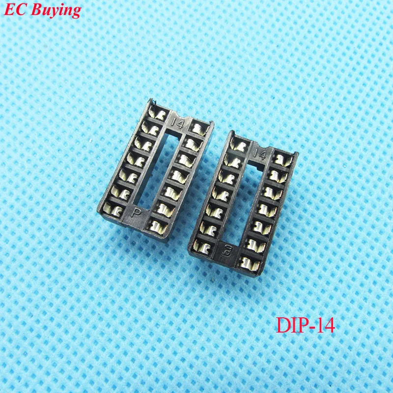 34pcs/lot DIP IC Socket 14P Adapter Holder Type 14 Pin Plug in (If you ...