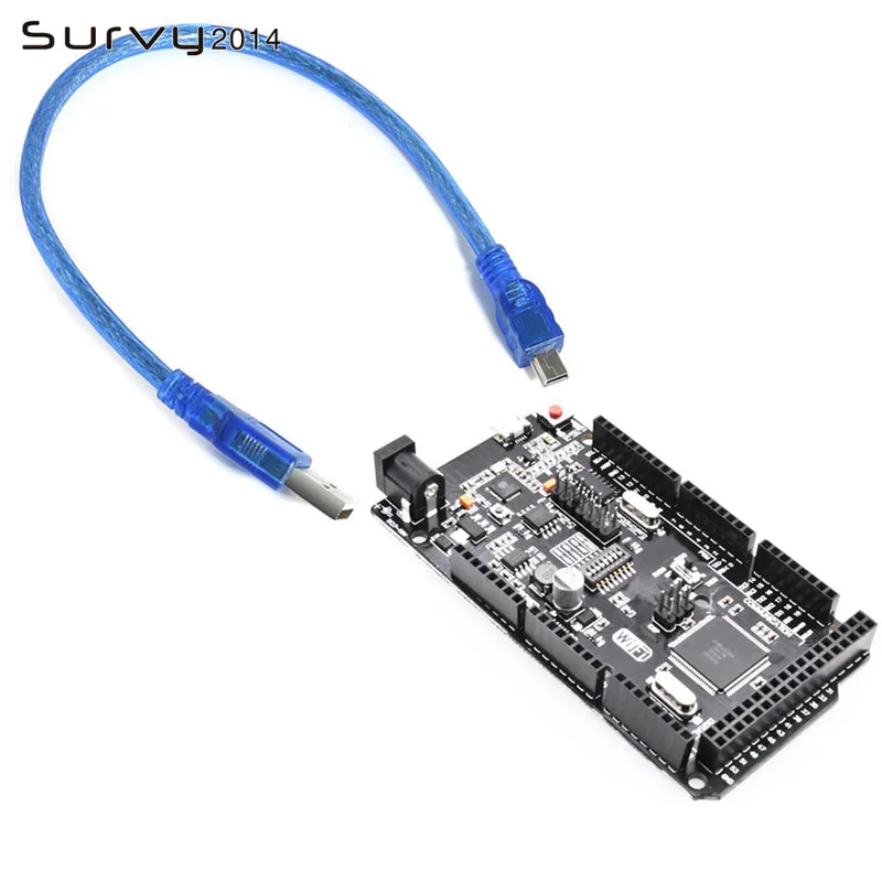 For WEMOS Mega +WiFi R3 ATmega2560+ESP8266 (32Mb memory) USB TTL CH340G ...