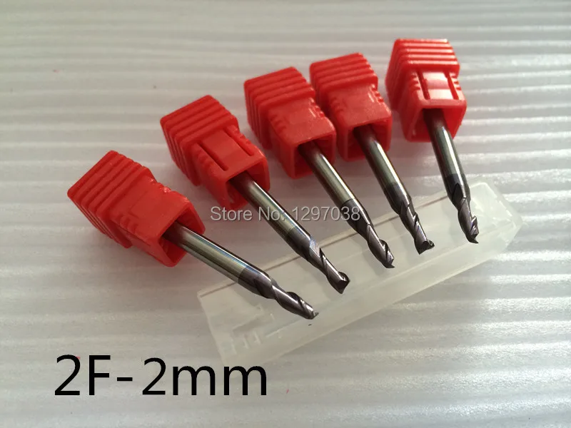 5PCS 2Flutes 2mm CNC Milling Cutter Lathe Tool, Hard alloy cutter ...