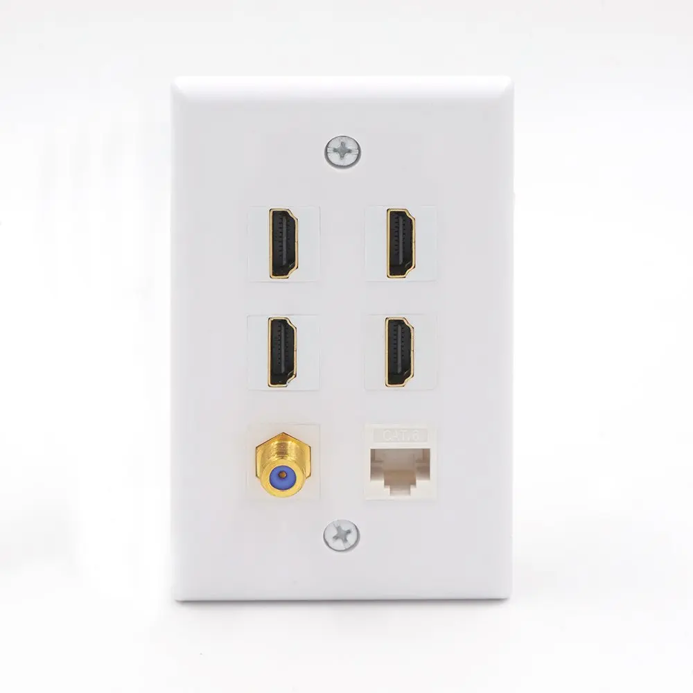 VCE 6 Port HDMI Keystone Jack,Cat6 Keystone Jack Coupler and Gold ...