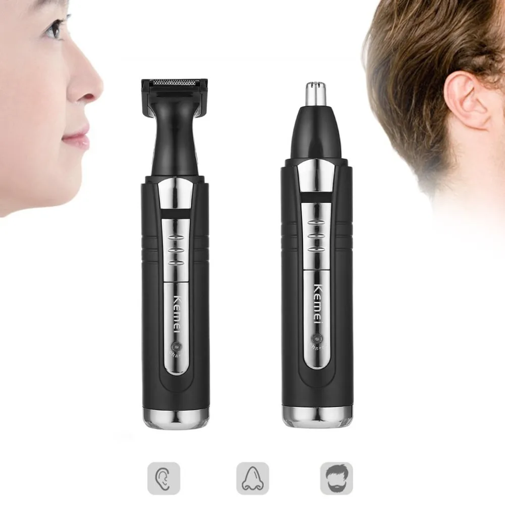 Kemei 2 In 1 Electric Nose Hair Trimmer Multifunctional Beard Trimmer