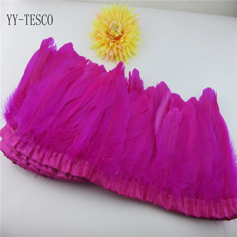 10-yards-Rose-Goose-Feather-Trims-Dyed-Goose-Feather-Ribbons-15-20cm ...