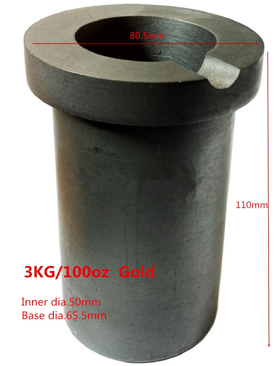 3kg gold melting graphite crucible 4pcs free shipping /Graphite ...