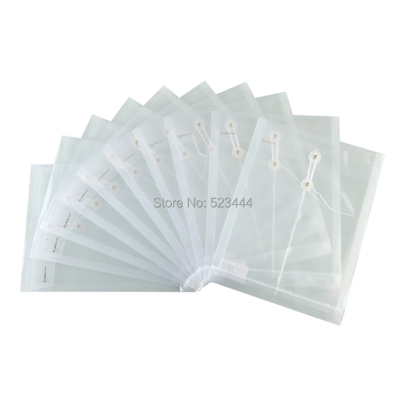 (pack Of 10 Pcs) Comix F118 A4 Stopper Transparent File Bag Paper Bags ...