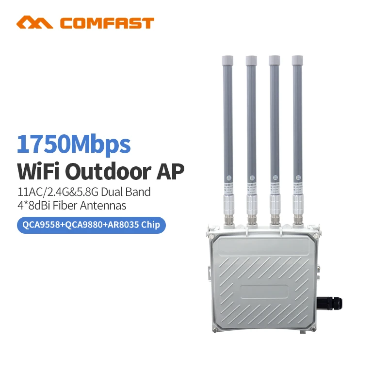 Comfast WA850 1750M 802.11AC dual band outdoor wireless AP router 2.4+5 ...