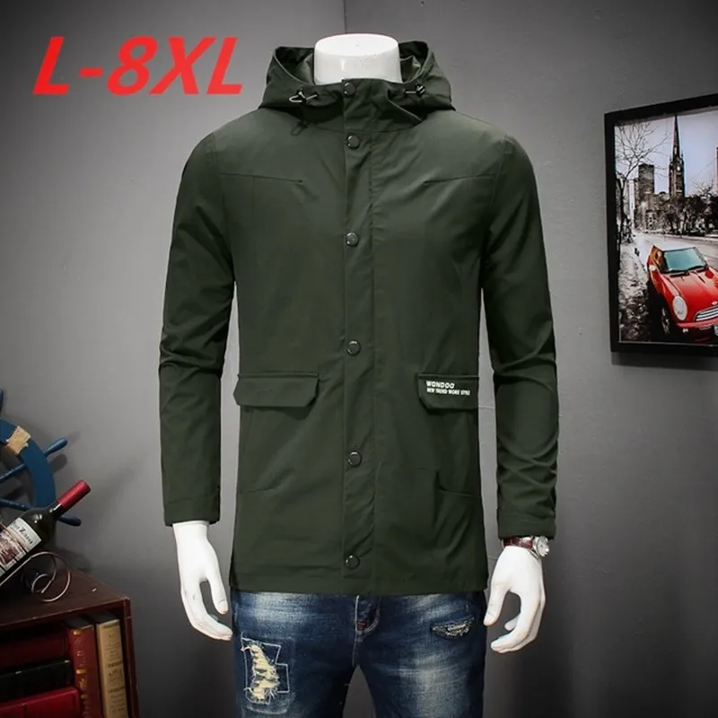 spring and autumn big size 8XL 7XL 6XL 5XL 4XL Jacket Men Windproof ...