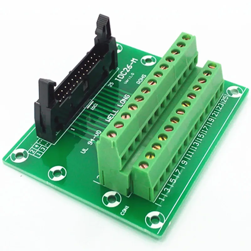 Idc26 2x13 Pins 0 1 Male Header Breakout Board Terminal Block Connector In Terminal Blocks