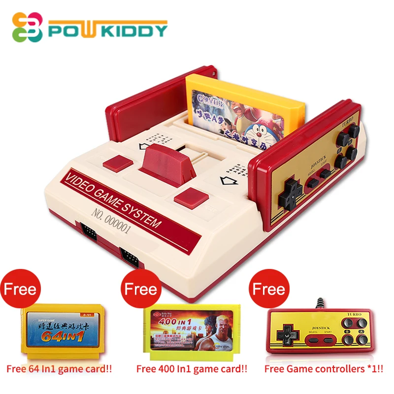 Powkiddy 8 Bit Tv Game Player Classic Red White Video Game Consoles ...