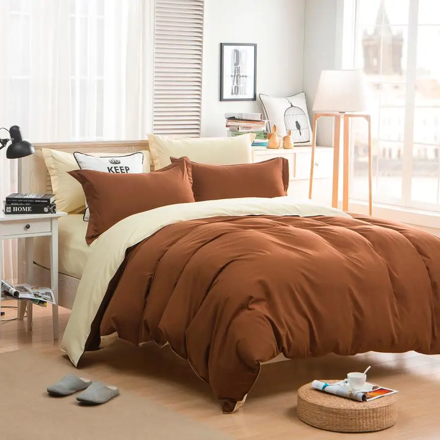 1500 Series Sheet Bedding Set Solid Multiple Colors Single Twin Full Queen Double King Coffee 