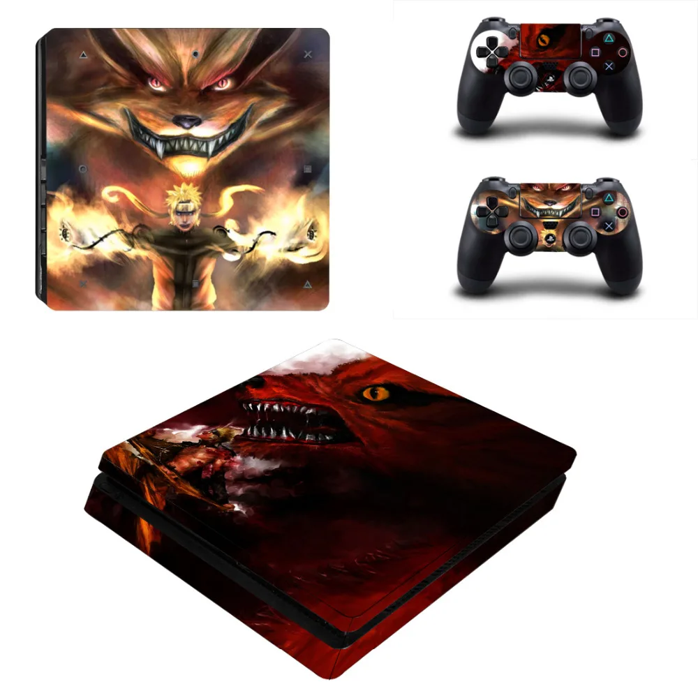 Anime Naruto Decal PS4 Slim Skin Sticker and 2 Controllers PS4 Slim ...