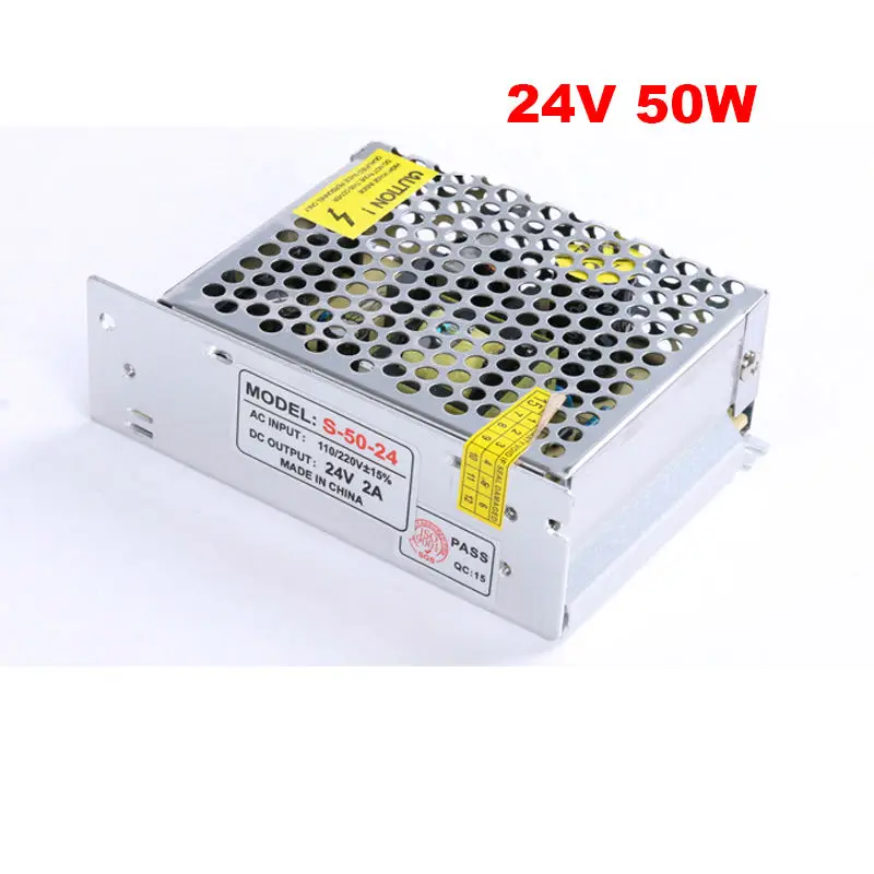DC24V 2A 24v 50w led 드라이버 50w led 전원 공급 장치, DC24V 알루미늄 AC 110V 220V ~ 24V led 스트립 모듈 조명용 조명 변압기 ...