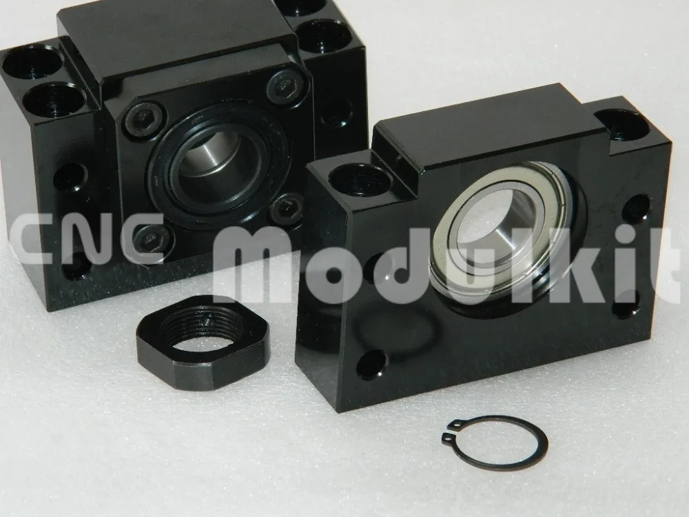 BK & BF25 Ball Screw End Support Ball Bearing Nut Floated Fixed Side ...