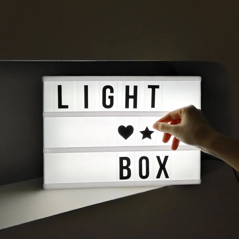 Caja de luz AGM LED luces nocturnas A4 DIY Cinema Lightbox alimentado ...