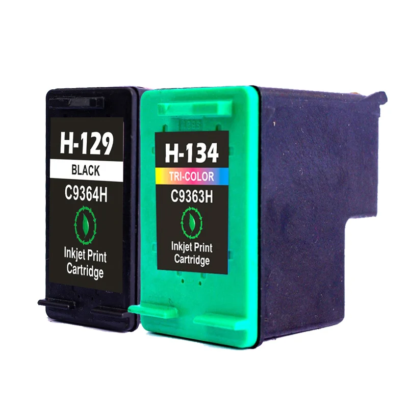 Third Party Brand refilled ink replacement for HP 129 134 C9364H C9363H ...