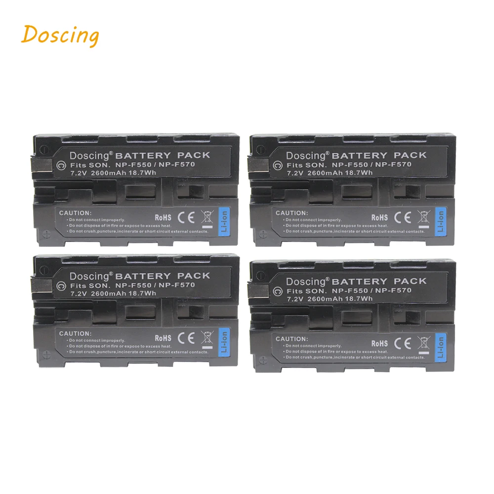 Doscing 4pcs Np-f550 Npf550 Np-f570 Camera Battery For Sony Ccd-rv100 ...