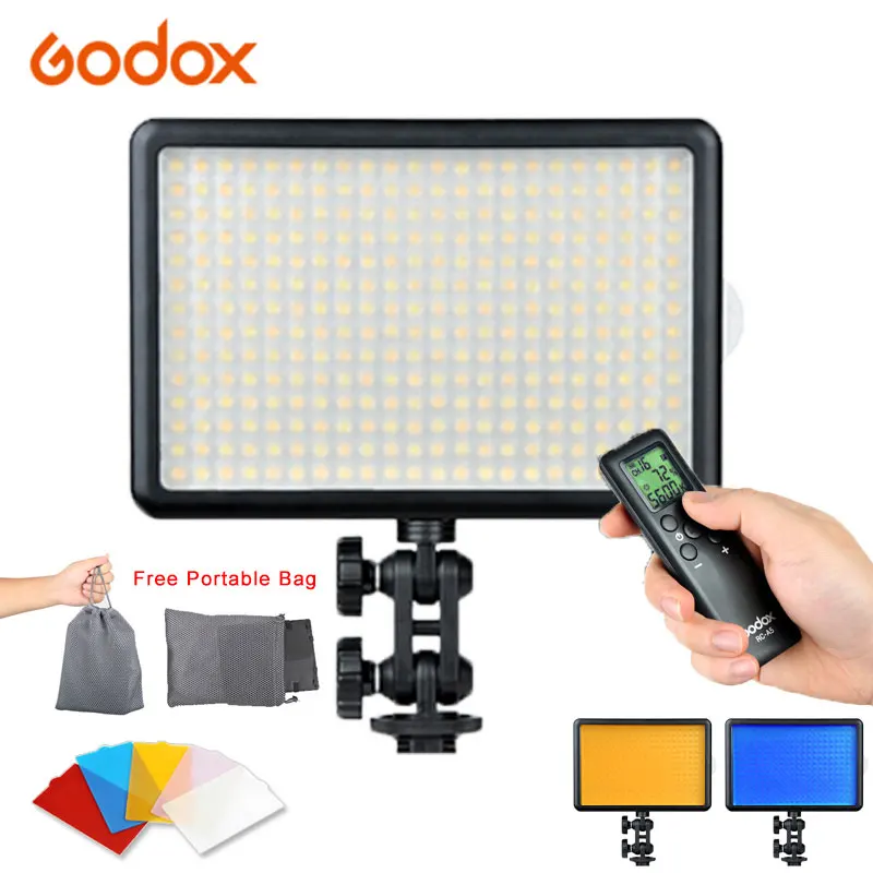 Godox LED308C Portable LED Video Light Wireless Remote Colors Filters ...