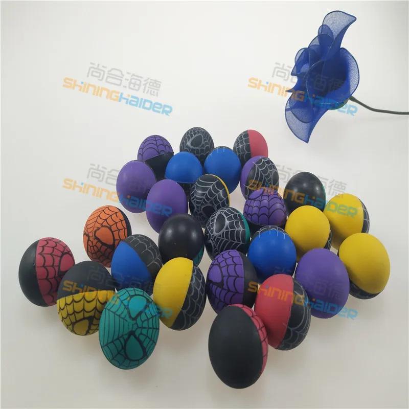 20PCS diameter 30mm high bounce spider toy ball spider pattern bounce ...