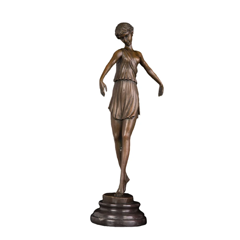 Artshom Ds-194 Casting Bronze Dancing Girl Statue Sculpture Happy Child ...