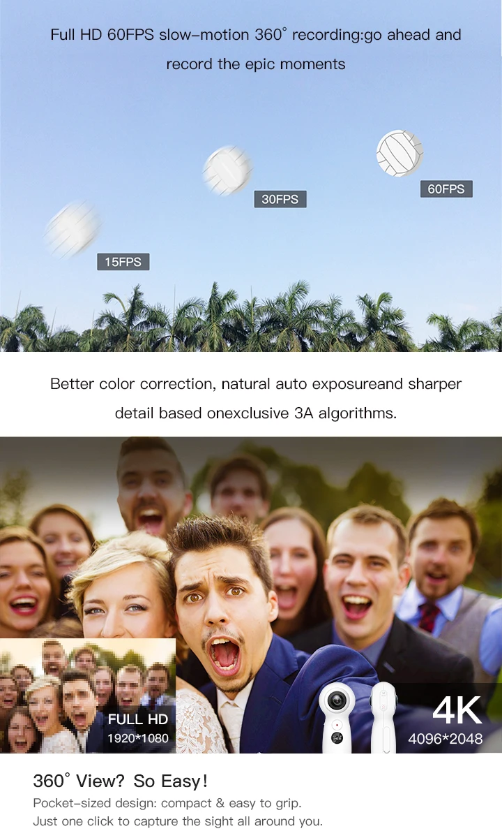 Wunder 360 Dual-lens 4k 360 Camera With Wifi Panorama Video Camera Ip ...