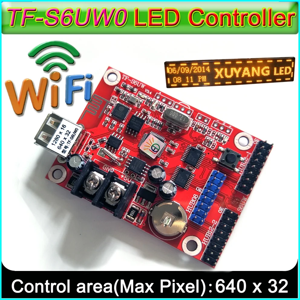 2022-New-WIFI-USBcontrol-card-TF-S6UW0-P10-LED-Module-Panel-LED-sign ...
