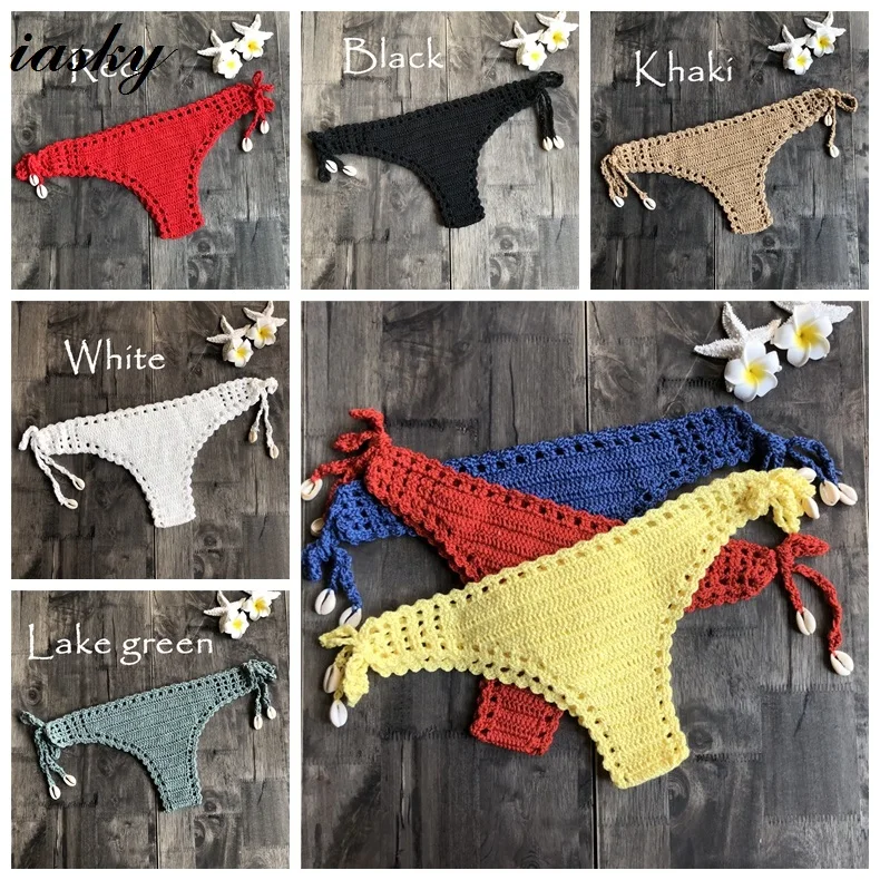 IASKY 2019 New handmade crochet Bikini Bottom Thong G String Bikini ... IASKY 2019 New handmade crochet Bikini Bottom Thong G String Bikini ...