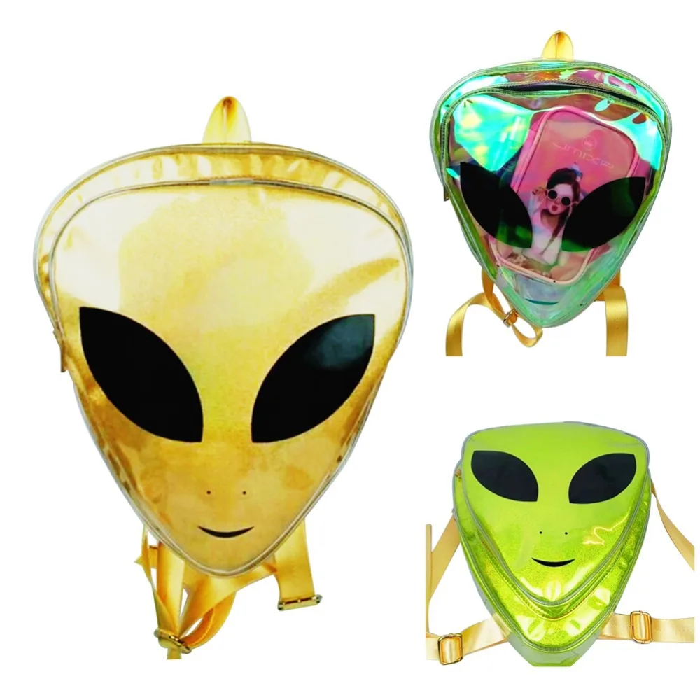 Unique 5 Design Aliens bag Harajuku styles aliens hologram backpack Men ...