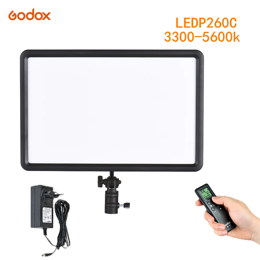 Godox Ledp260c Ultra-thin 30w 3300-5600k Led Video Light Panel Lamp For ...