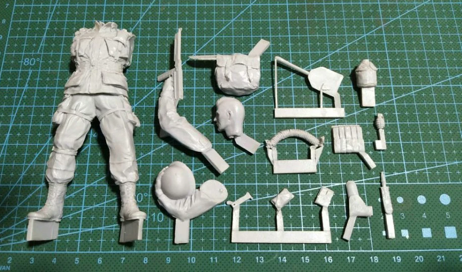 Assembly Unpainted Scale 1/16 Modern Paratrooper 120mm Figure ...