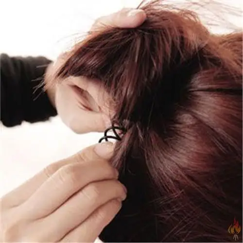 Hair helical hairpin \/ helical Flaxen Hair|hair violet|hair clips with ...