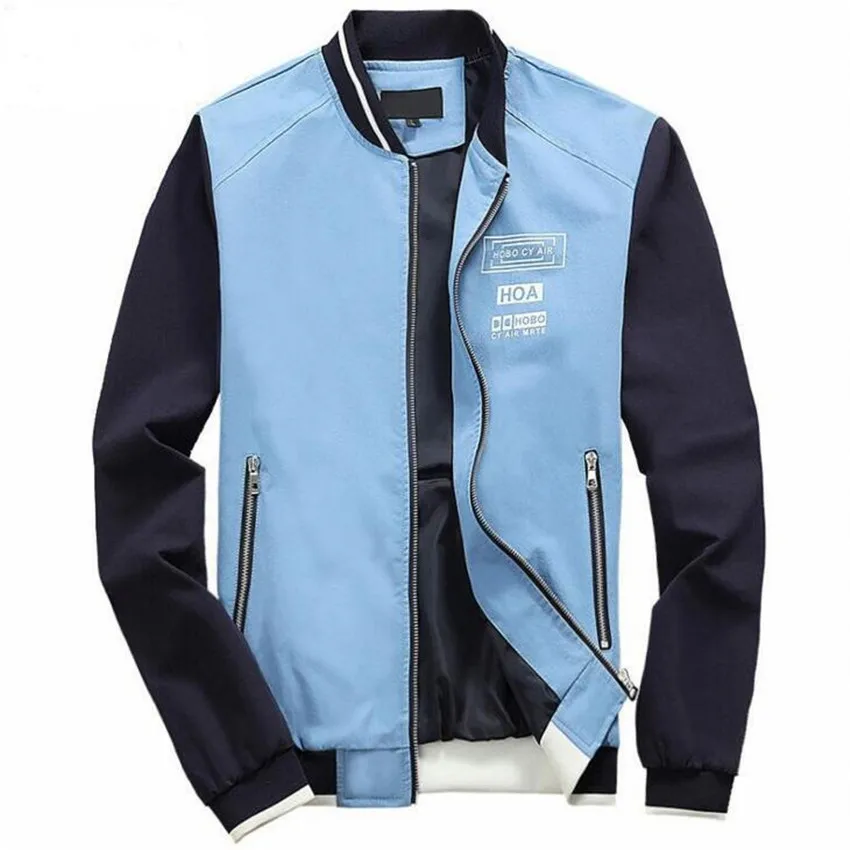 Baseball Collar Splice Jakets 2017 New Fashion Men Jacket Autumn Letter
