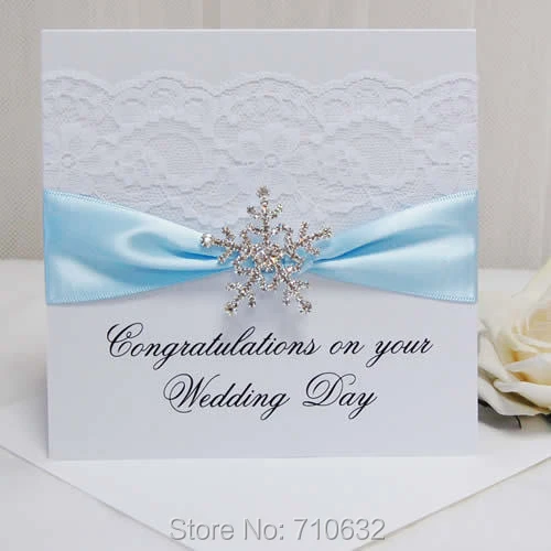 Elegant Wedding Invitations With Rhinestones And Lace