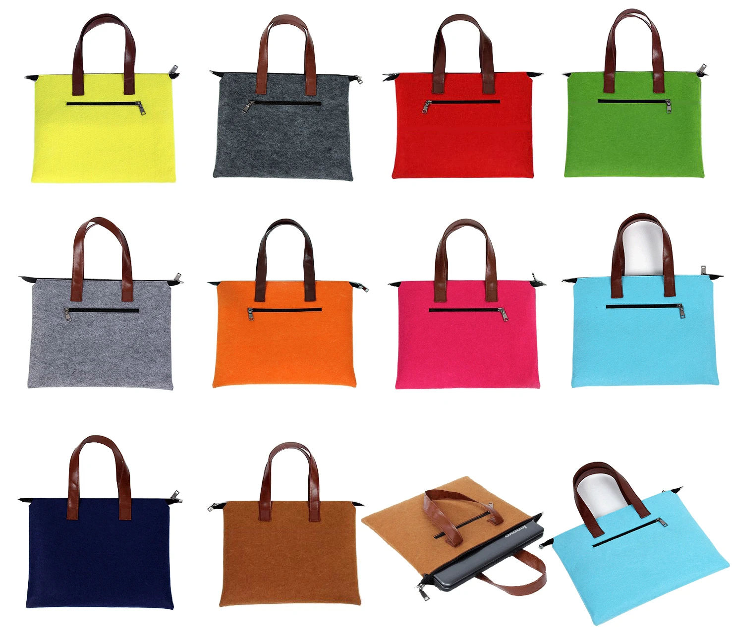 POSEIT Felt cloth Laptop Bag Notebook Case Briefcase Handlebag Pouch ...