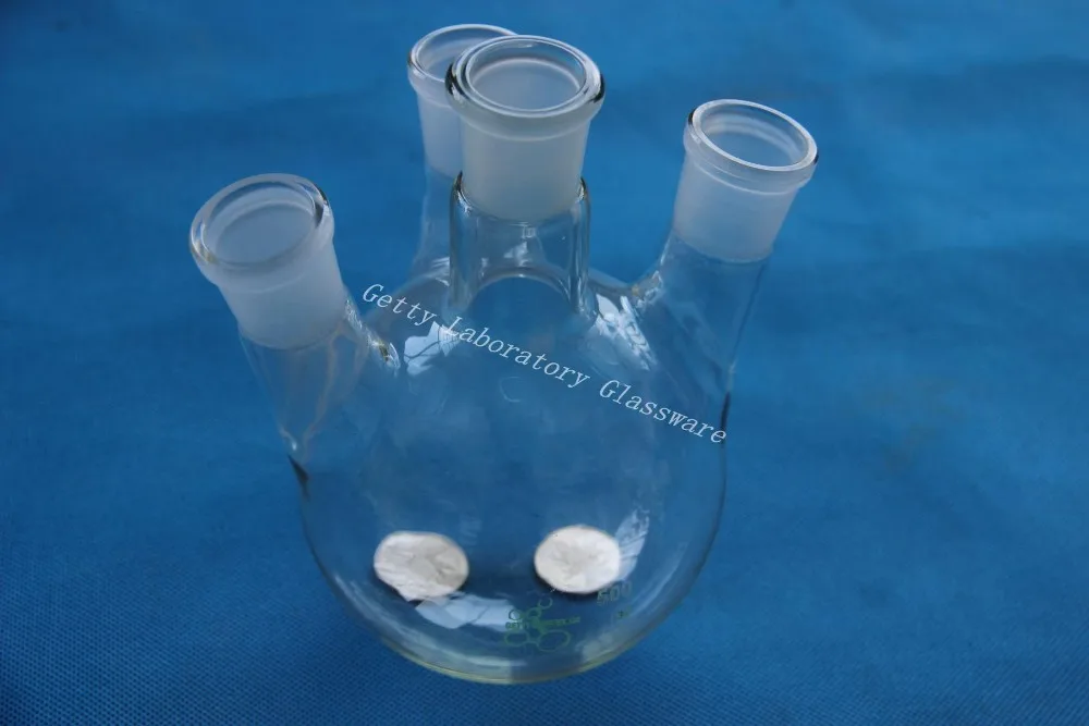 500ml 4 neck (four neck) round bottom flask, single neck, heavy wall ...