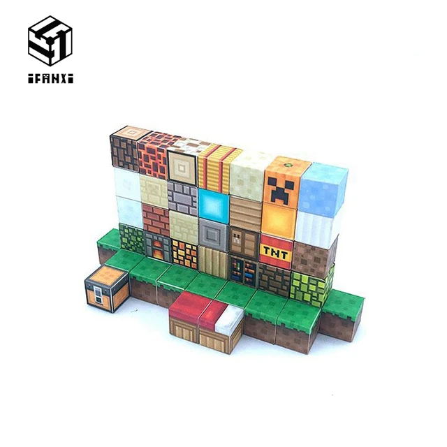 1PCS Single Grain Minecraft Magnetic Building Blocks Models Bricks Hand ...