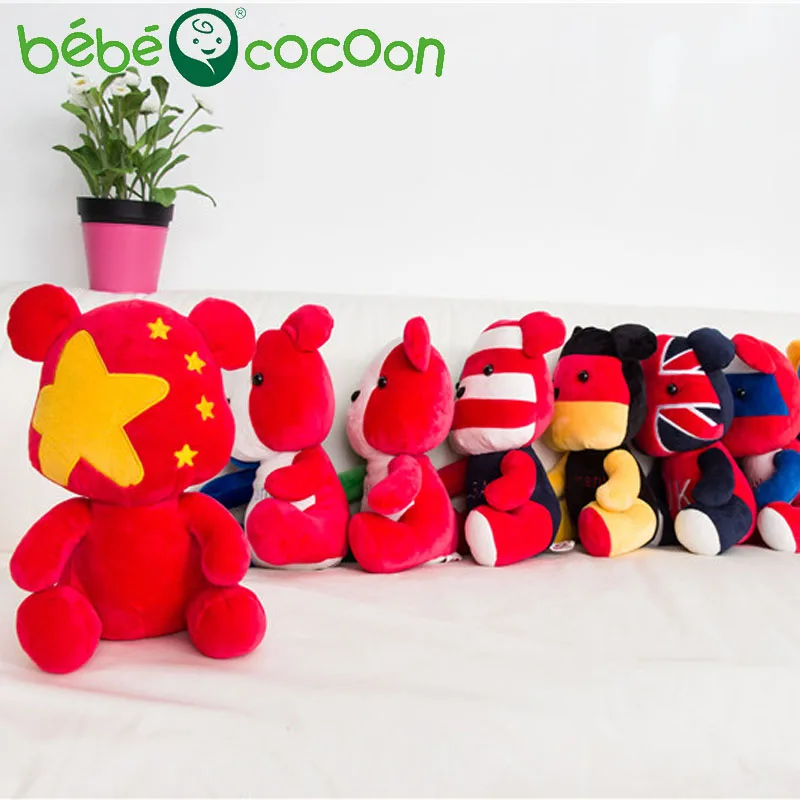 Bebecocoon 2017 New Arrival National Flag Teddy Bear Dolls Animal Plush Lovely Stuffed Toys for ...