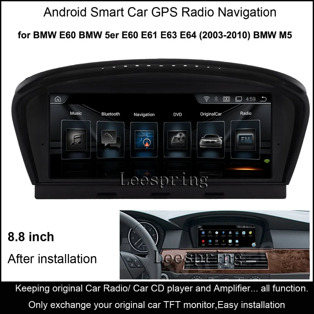 8.8"Android 4.4 Intelligent Car multimedia Player for BMW 5 series E60 ...