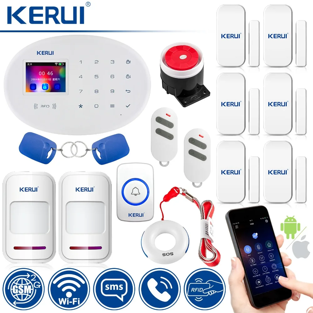 Buy Kerui Wireless Home Alarm Security Protection Wifigsm Security Alarm