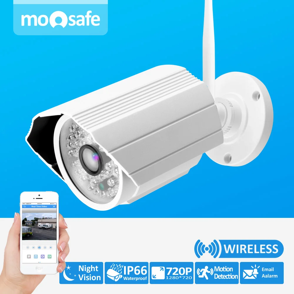 Onvif IP camera WIFI Megapixel 1.0MP 1280 * 720p HD Outdoor Wireless ...