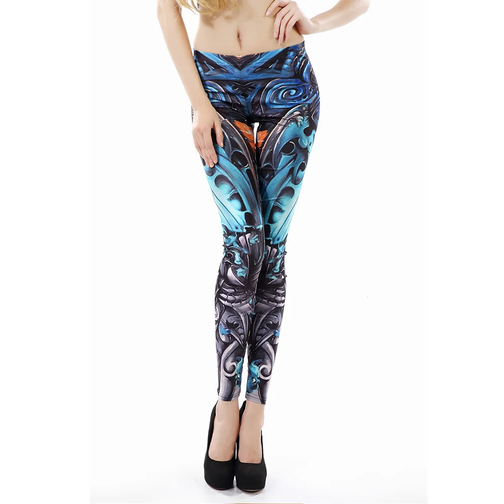 New Arrival Women Girls 3d Printed Leggings Machine Woman Leggins