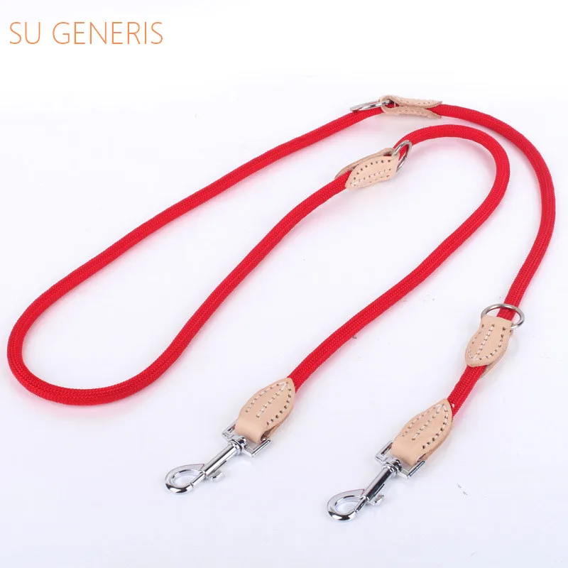 Multifunctional pet traction rope double hook chain dog traction rope ...
