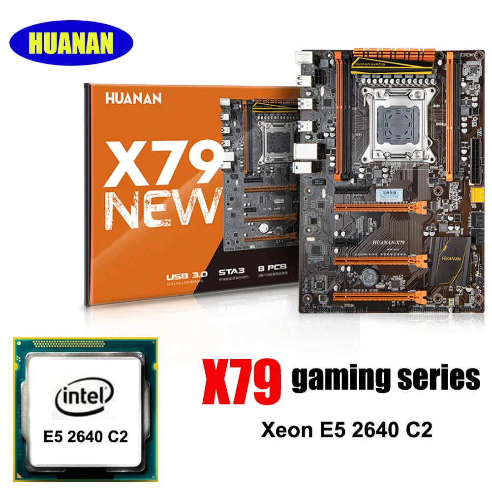 Huanan Deluxe X79 motherboard LGA2011 Xeon E5 2640 soporte 64G (4*16g) Memoria construir PC