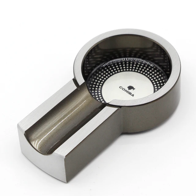 Smoking Metal Mini Ashtray Pocket Single Holder Ash Slot Cigar ...