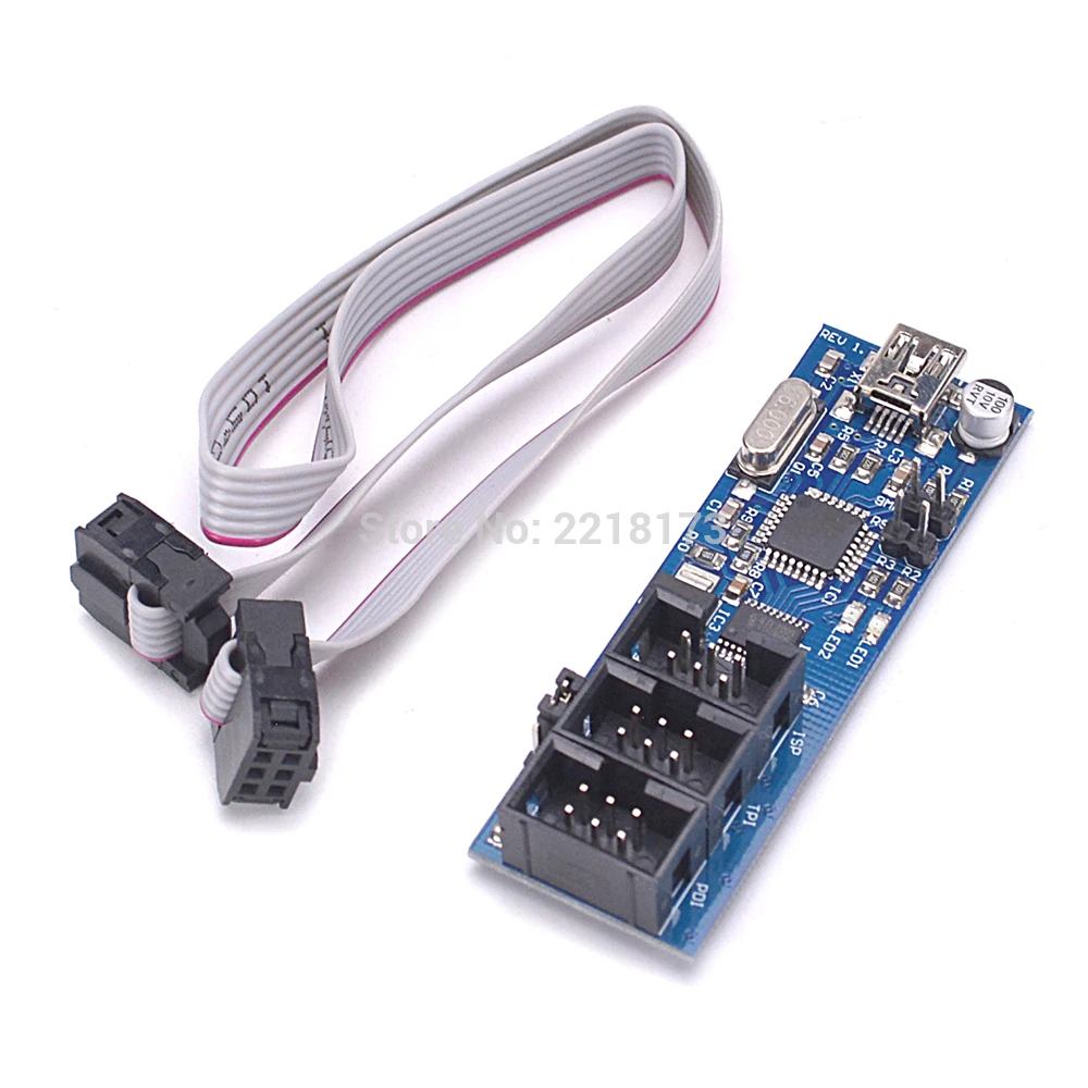 AVR ISP Programmer MKII Clone Supports Atmega 2560 with cable-in Parts ...