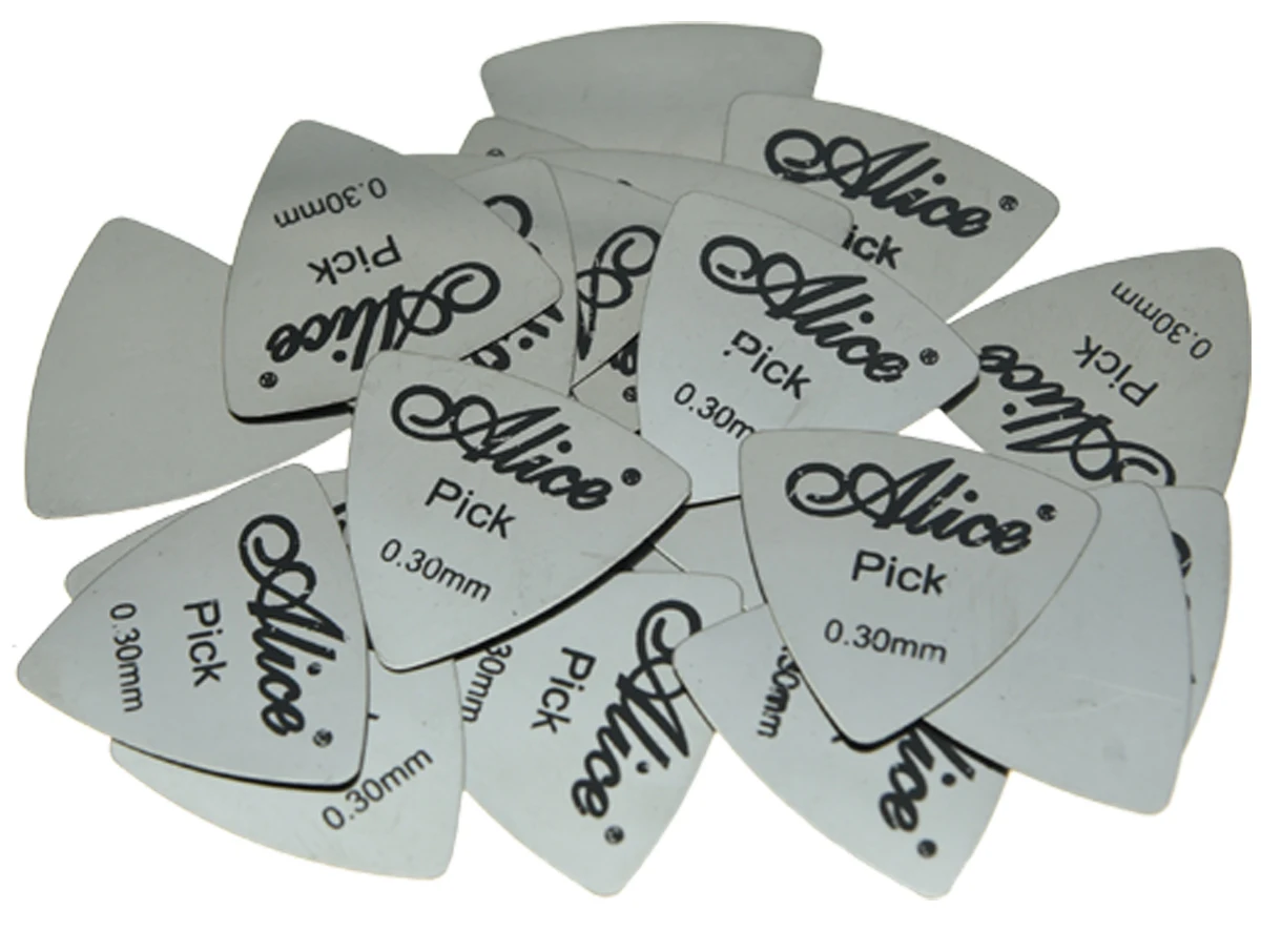 30pcs-Alice-Metal-Guitar-Pick-Picks-Triangle-Stainless-Steel-Plectrums ...