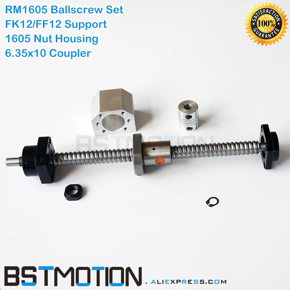1605 Ball screw SFU1605 any length 300mm 400mm 500mm 600 700 1000mm ...