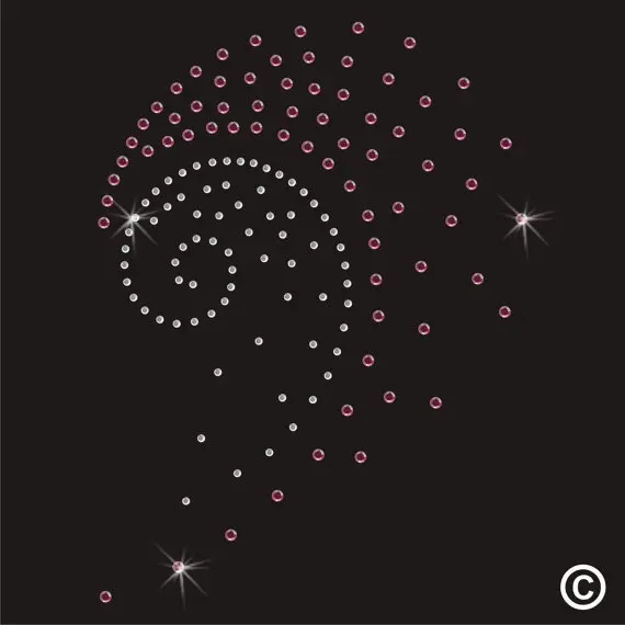 2pc-lot-Swirl-Iron-On-Bling-Transfer-hot-fix-rhinestone-transfer-motifs ...