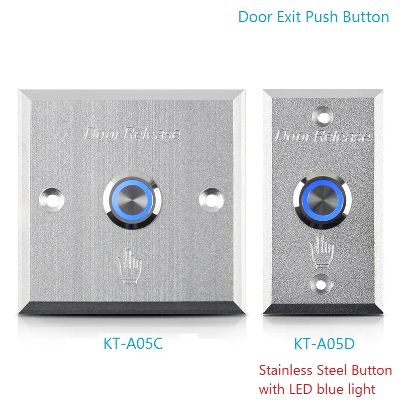 Door-Exit-Push-Button-With-LED-Light-Stainless-Steel-Sealed-Contact ...