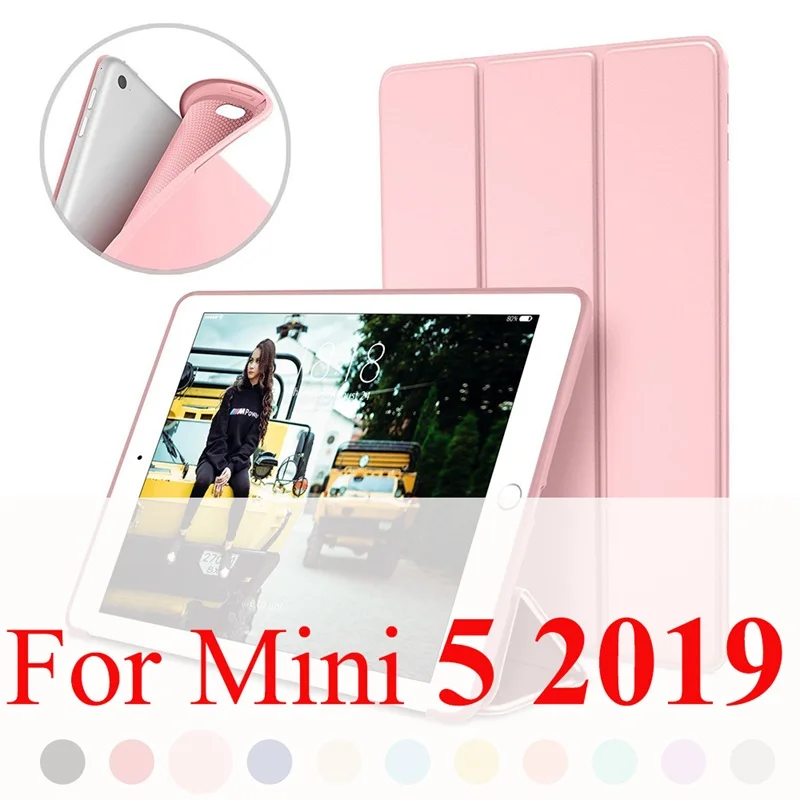 Чехол для Apple iPad Mini 4 3 2 1, тонкий чехол из искусственной кожи, мягкий силиконовый чехол ...