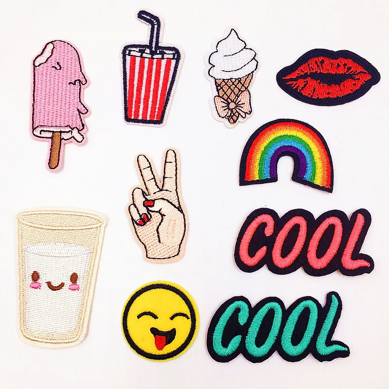 1 PC Cartoon Embroidered Patch Stripes on Clothes Patches for Clothing ...